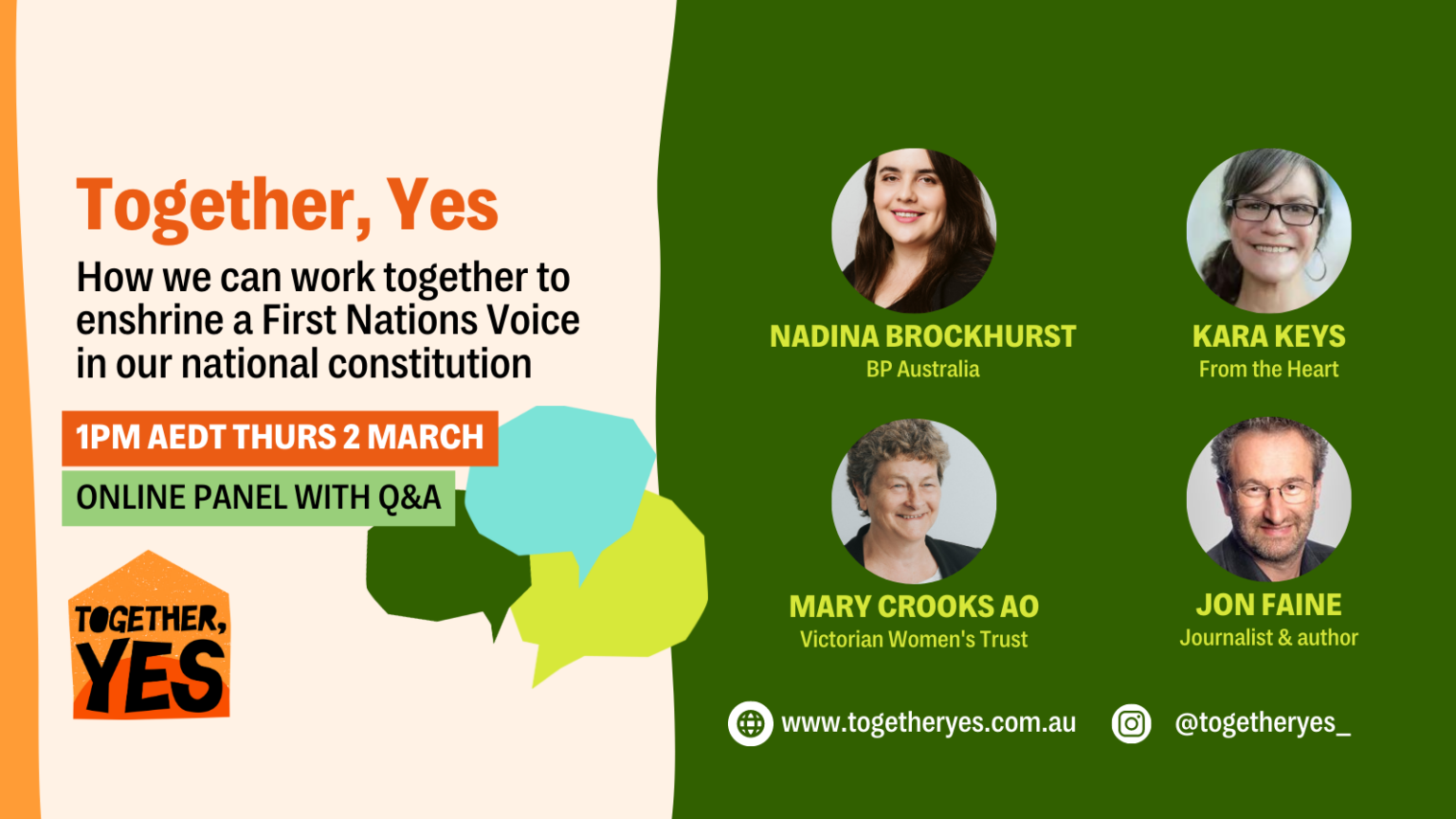 Watch: Together, Yes - How we can work together to enshrine a First Nations Voice in our ...